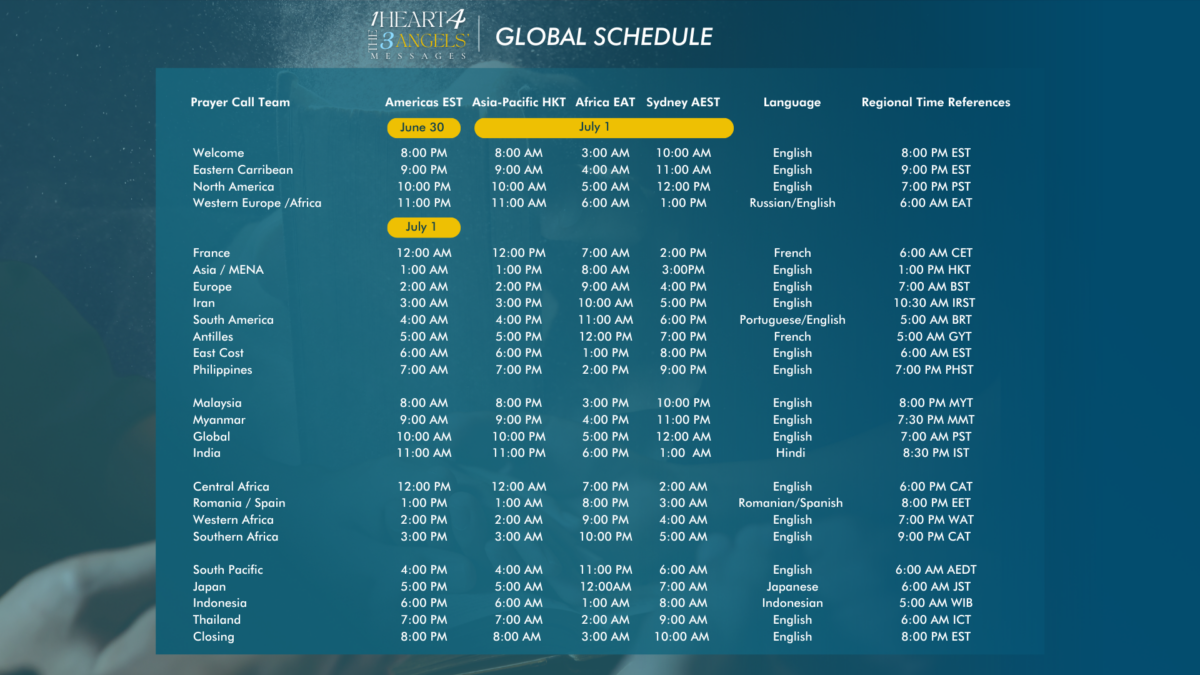 1 HEART 4 THE 3 ANGELS' MESSAGES - 24-7 United Prayer