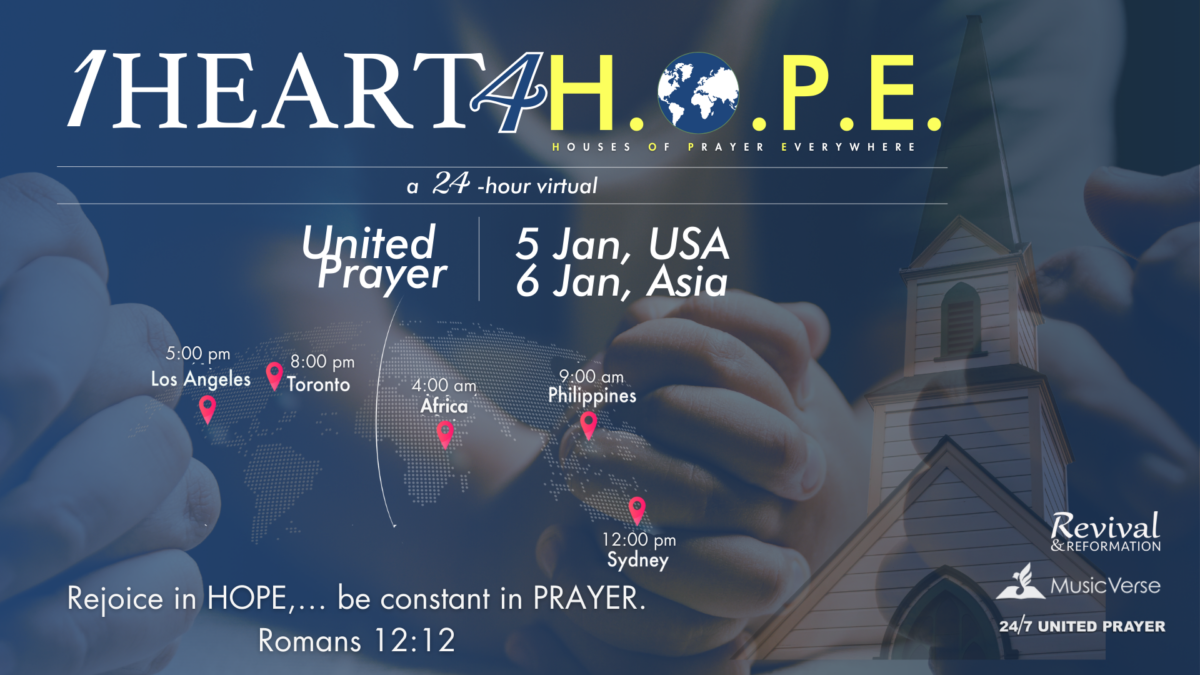 1 Heart 4 H.O.P.E (House of Prayer Everywhere) - 24-7 United Prayer