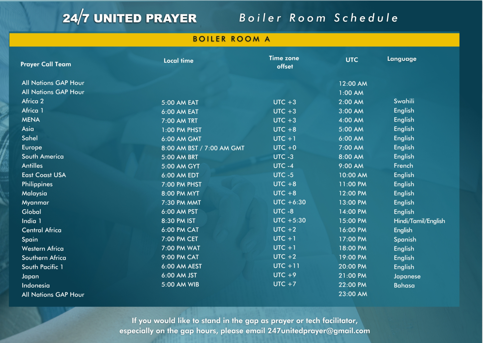 Will you stand in the gap? - 24-7 United Prayer